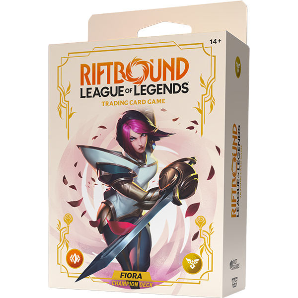 (Preventa) Riftbound TCG: Set 2- Spiritforged- Champion Deck Display- Fiora – Dyskeu