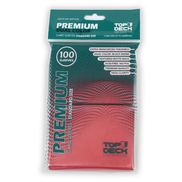 Protectores Premium | TOPDECK Standard 66x91mm color Rojo – Dyskeu